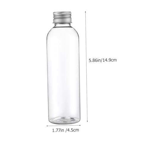 HEALLILY 8pcs Transparent Beverage Bottle Clear Milk with Lids Juice Bottles with Caps Distilled Water Gallons Case/6 Plastic Juice Bottles Drink Container Ordinary Small Empty Bottle