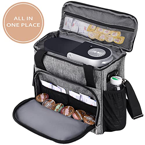 Coffee Maker Carring Bag for Keurig K-Mini or K-Mini Plus, Storage Mini Tote Case for Travel, Grey