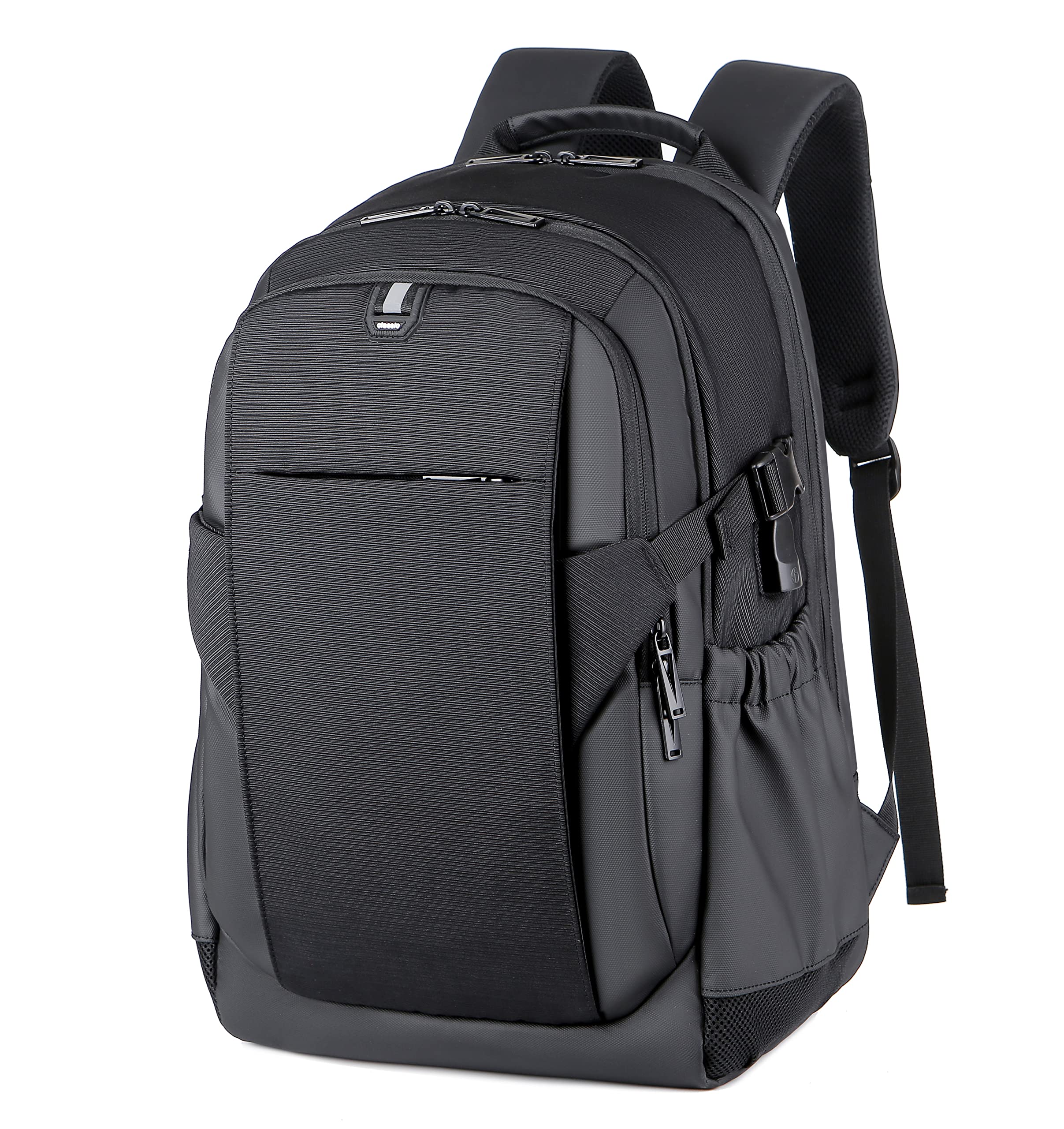 Dec-Mec Laptop Backpack,Travel/Business/ School Multi-Compartment Backpack - Anti Theft Waterproof Backpack with Charging Port for mn