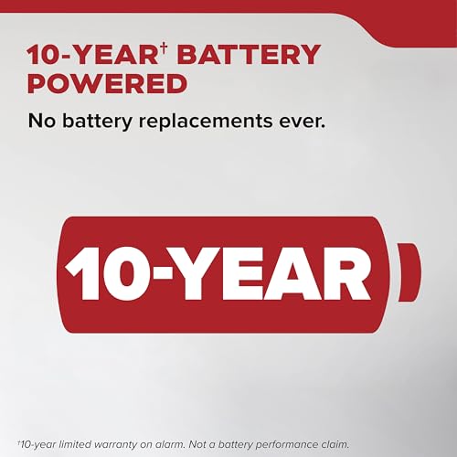 Kidde Smoke Detector, 10-Year Battery Powered, Voice Alerts, LED Warning Light Indicators