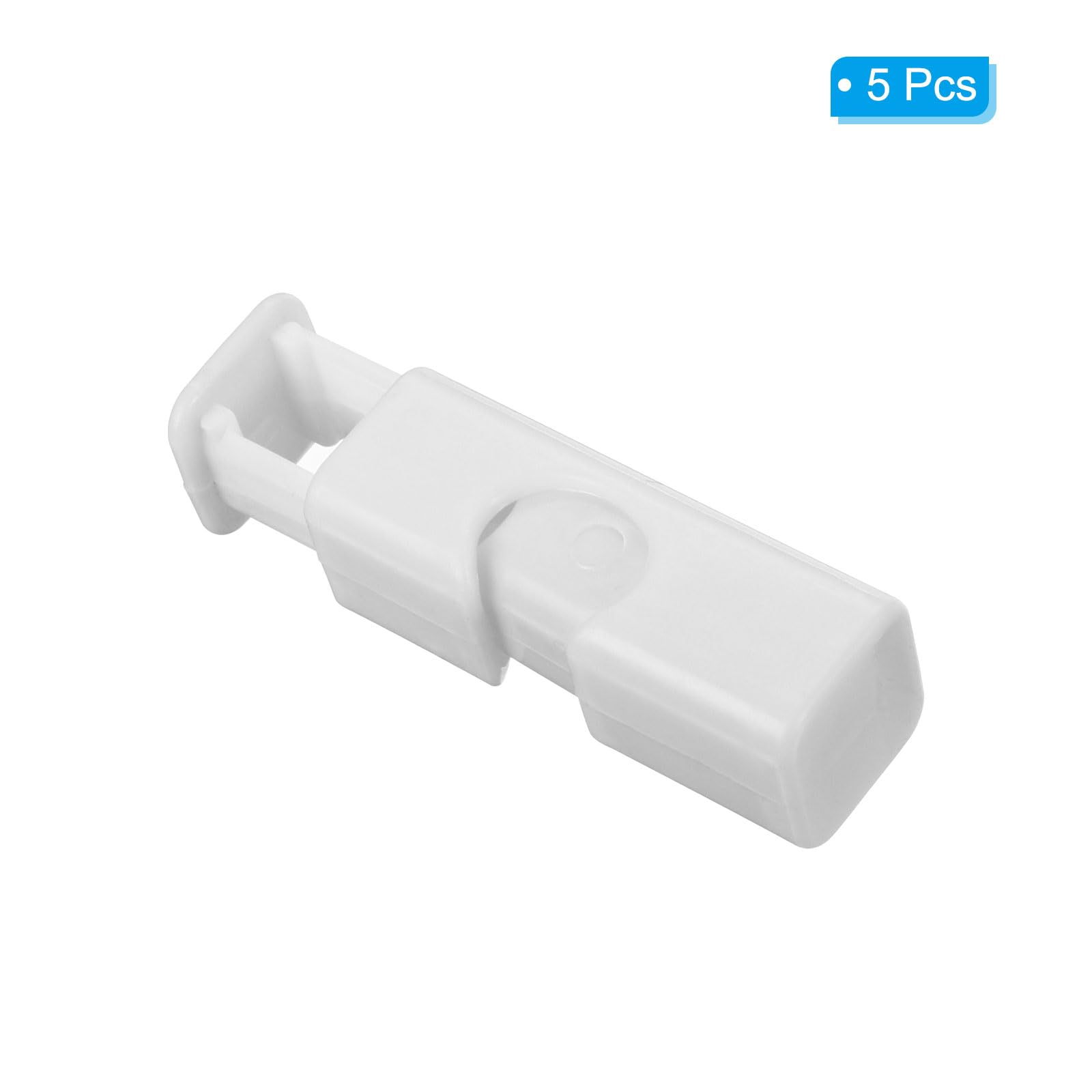 PATIKIL 5-Pack Reusable White ABS Plastic & Stainless Steel Spring Bread Bag Clips with Twist Lock Closure for Food Storage
