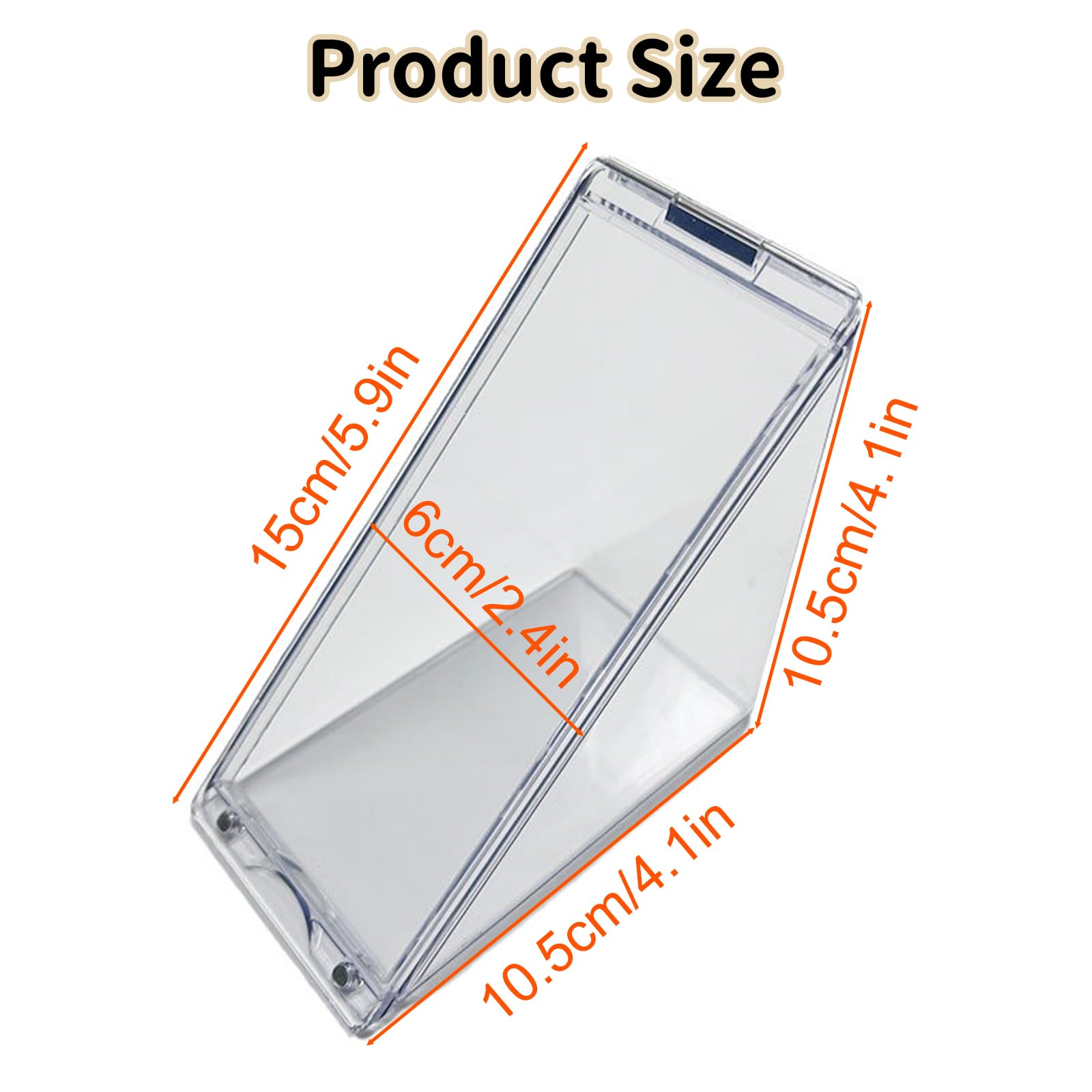RAUWIZX 2 PCS Magnetic Sandwich Container, Sandwich Container Washable Crisper, Reusable Sandwich Container, Portable Acrylic Clear Sandwich Bento Box with Lid Sandwich Organizer