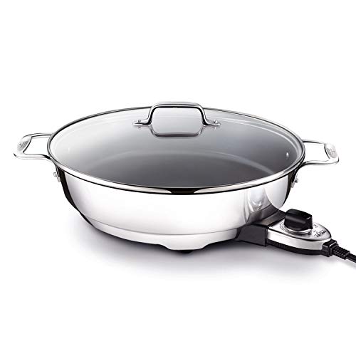 All-Clad SK492 Electric Skillet with Adjustable Temperature Dial, 7 Quart, Stainless Steel