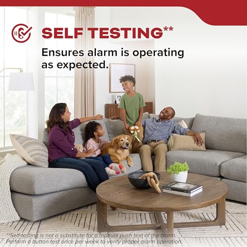 Kidde Smoke Detector, 10-Year Battery Powered, Voice Alerts, LED Warning Light Indicators