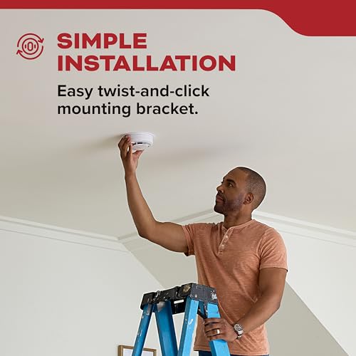 Kidde Smoke Detector, 10-Year Battery Powered, Voice Alerts, LED Warning Light Indicators