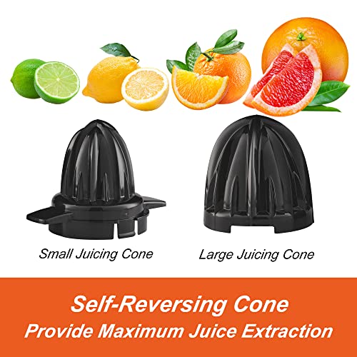 M MELENTA Electric Citrus Juicer, 41oz Large Capacity Orange Juicer Squeezer with Powerful Motor, Easy to Clean, Electric Lemon Juicer Extractor with Blue LED Working Lamp for Lime Orange Grapefruit