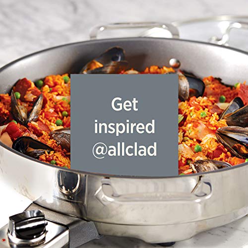 All-Clad SK492 Electric Skillet with Adjustable Temperature Dial, 7 Quart, Stainless Steel