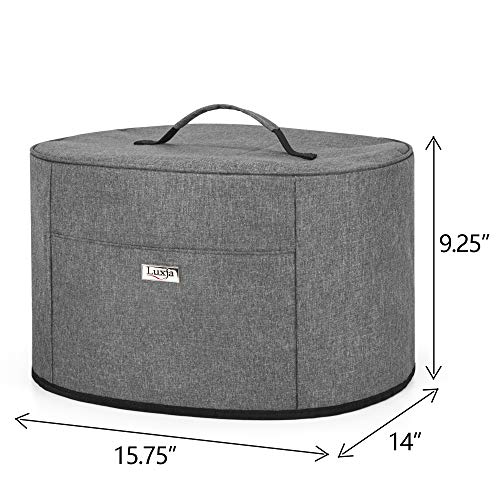 Luxja Slow Cooker Cover (Aluminum Foil Lining), Slow Cooker Dust Cover Fits for Most 6-8 Quart Oval Slow Cooker, Gray
