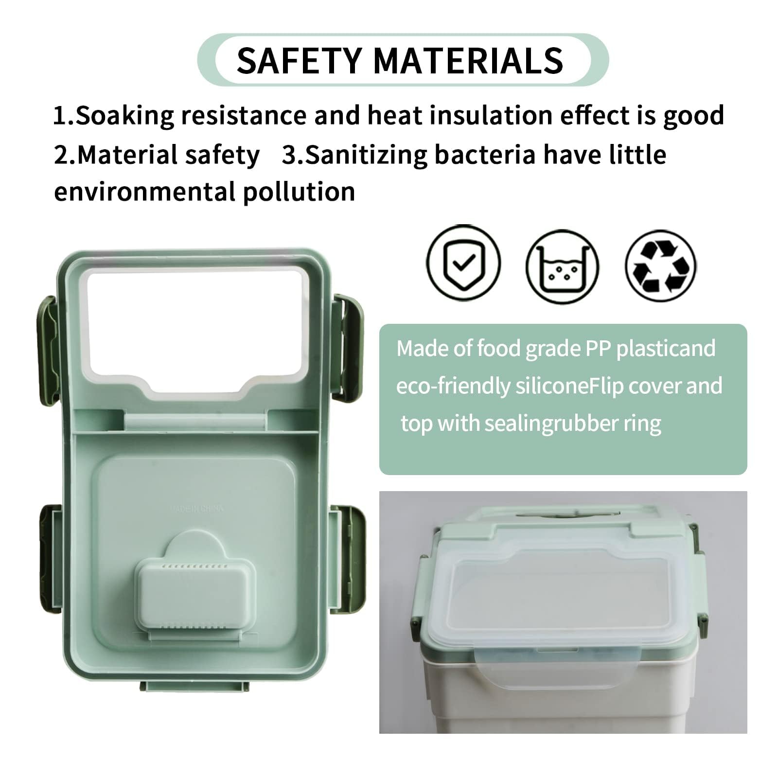 2 Pack Large Flour Storage Container 50 lb Airtight Rice Storage Container with Lid, Wheels, Measuring Cup, Scoop, Plastic Flour Sugar Bin Organizer for Grain Cereal, Rice Dispenser (Green)