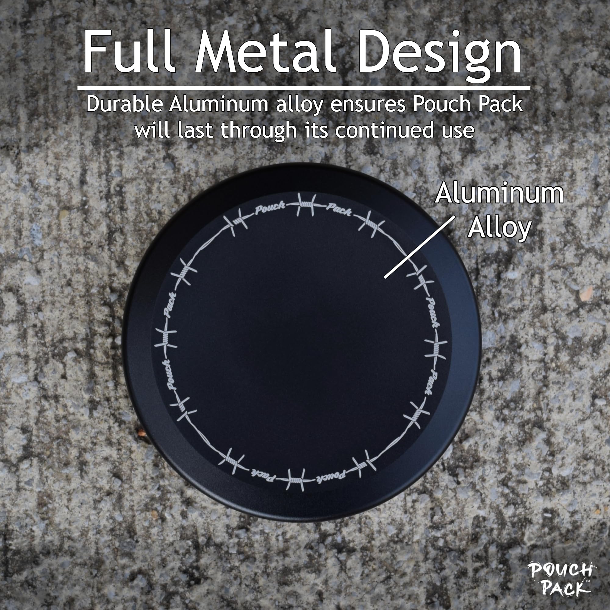 Pouch Pack - Metal Container for Zyn | Zyn Metal Can | Zyn Holder | Zyn Can | Aluminum Zyn Container | Snus Can | Zyn Tin | Zyn Case | Gift for Him | Caffeine Pouches | Black - (Single Compartment)