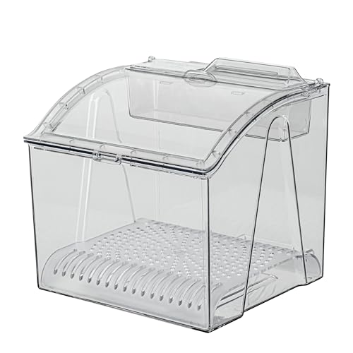 Restaurantware Met Lux 1.6 Gallon Food Storage Container, 1 Airtight Treat Box - With Scoop, Holds Up To 25 Cups, Clear Plastic Cereal Container With Lid, For Kitchen Or Pantry Organization