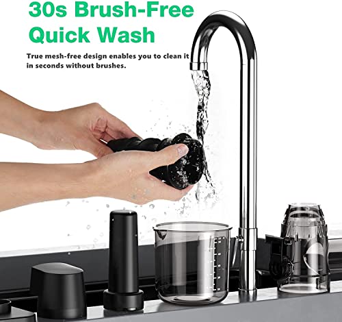 BLITZHOME Cold Press Juicer machines, 2-Speed Modes Slow Masticating Juicer for Vegetable and Fruit, with Quiet Motor/Reverse Function/Wide 1.73" Feed Chute, Easy to Clean