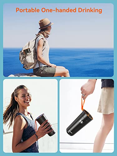 Portable Blender, Haimmy Stainless Steel Personal Blender for Smoothies and Shakes One-handed Fresh Juice Blender Cup USB Charging Mini Blender Ice Crusher for Gym, Travel, Office