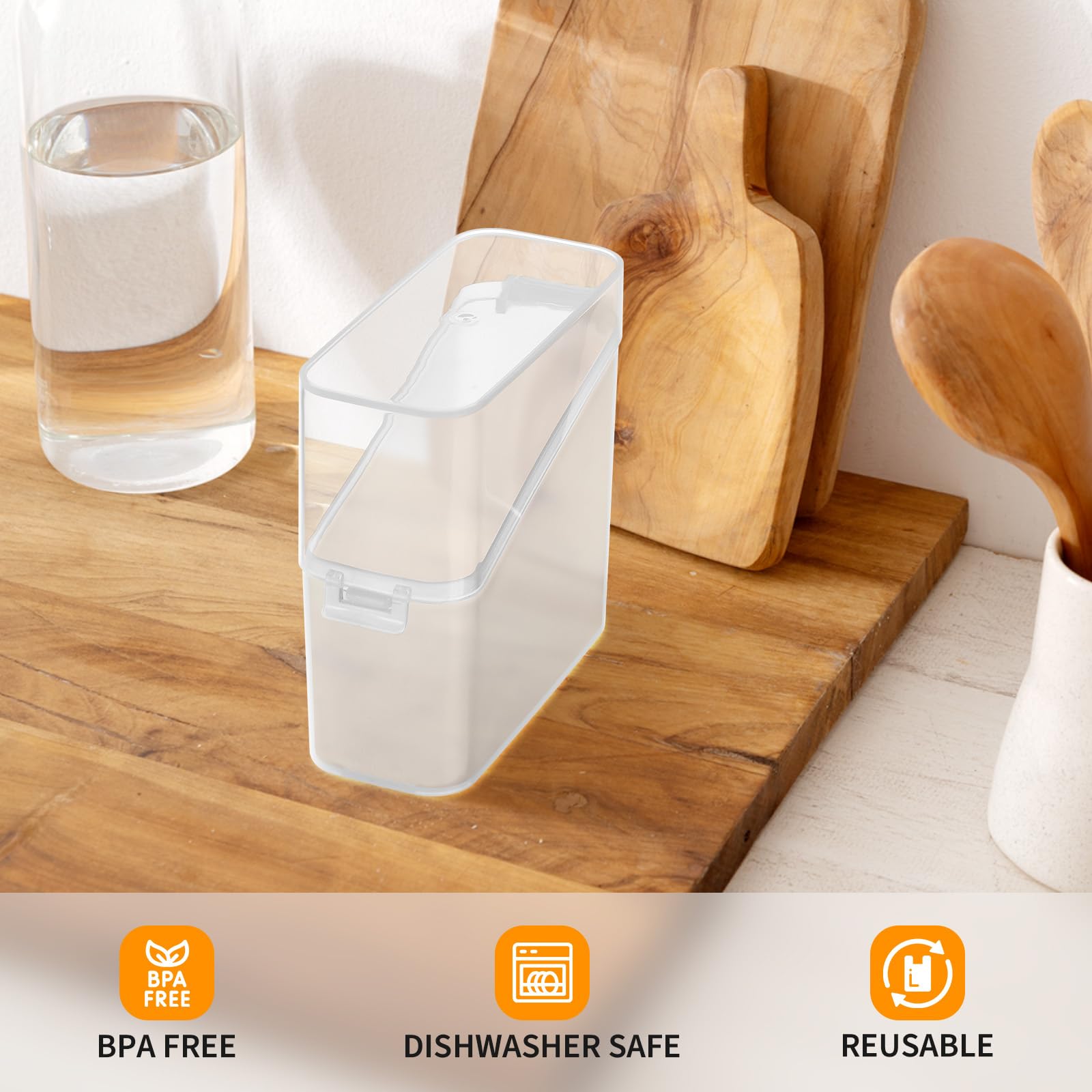 2 Pack Sliced Cheese Storage Container for Fridge - Clear Cheese Holder with Flip Airtight Lid for Cheese and Butter Block Storage