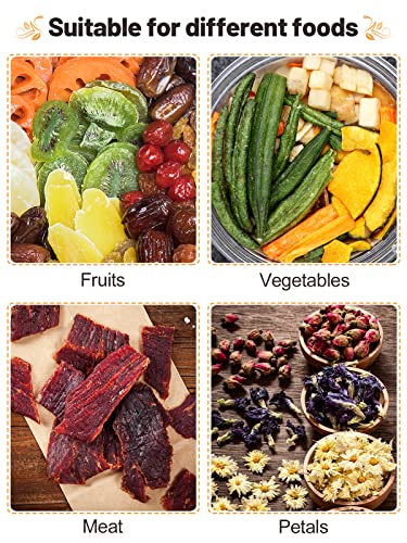 6 Pcs Silicone Dehydrator Sheets with Edge for 14" x 14" Trays, Non-stick Silicone Tray Liner for Excalibur Dehydrator, Reusable Dehydrator Mats Square Dryer Mats for Fruits Meat Vegetables Herbs