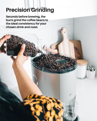 SPINN Coffee & Espresso Machine with Milk Frother, Smart WiFi Automatic Coffee, Cold Brew Machine, Automatic Coffee Foam Maker for Latte, Single Serve & Zero-Waste, Silver