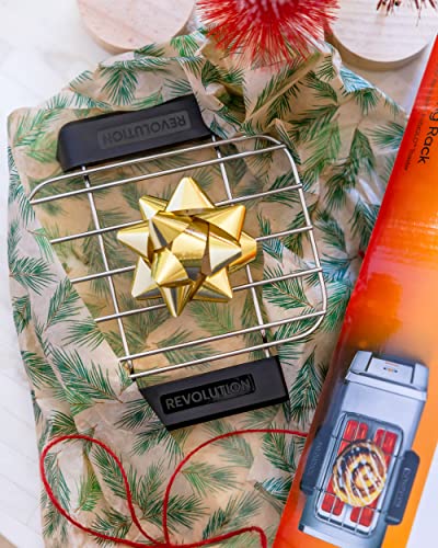 Warming Rack accessory for Revolution toasters - accessory only. Heat up croissants, buns, muffins, banana bread, pastries, cookies, soft pretzels, pizza and more with your Revolution toaster.