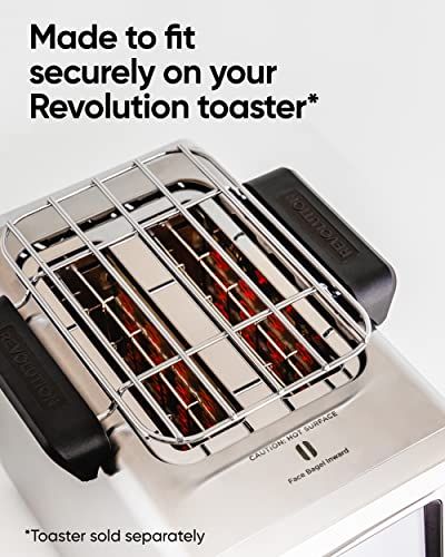 Warming Rack accessory for Revolution toasters - accessory only. Heat up croissants, buns, muffins, banana bread, pastries, cookies, soft pretzels, pizza and more with your Revolution toaster.