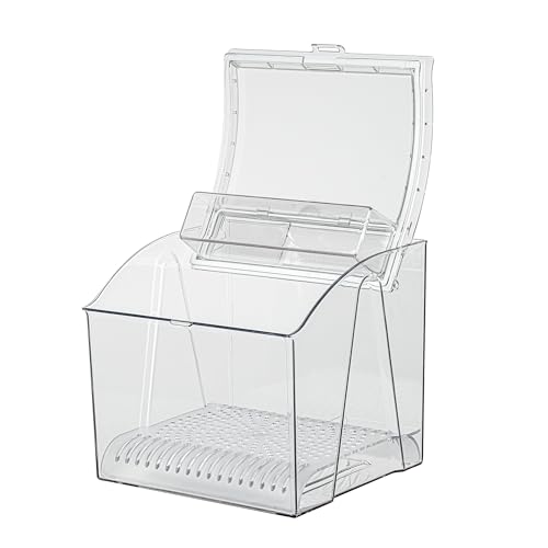 Restaurantware Met Lux 1.6 Gallon Food Storage Container, 1 Airtight Treat Box - With Scoop, Holds Up To 25 Cups, Clear Plastic Cereal Container With Lid, For Kitchen Or Pantry Organization