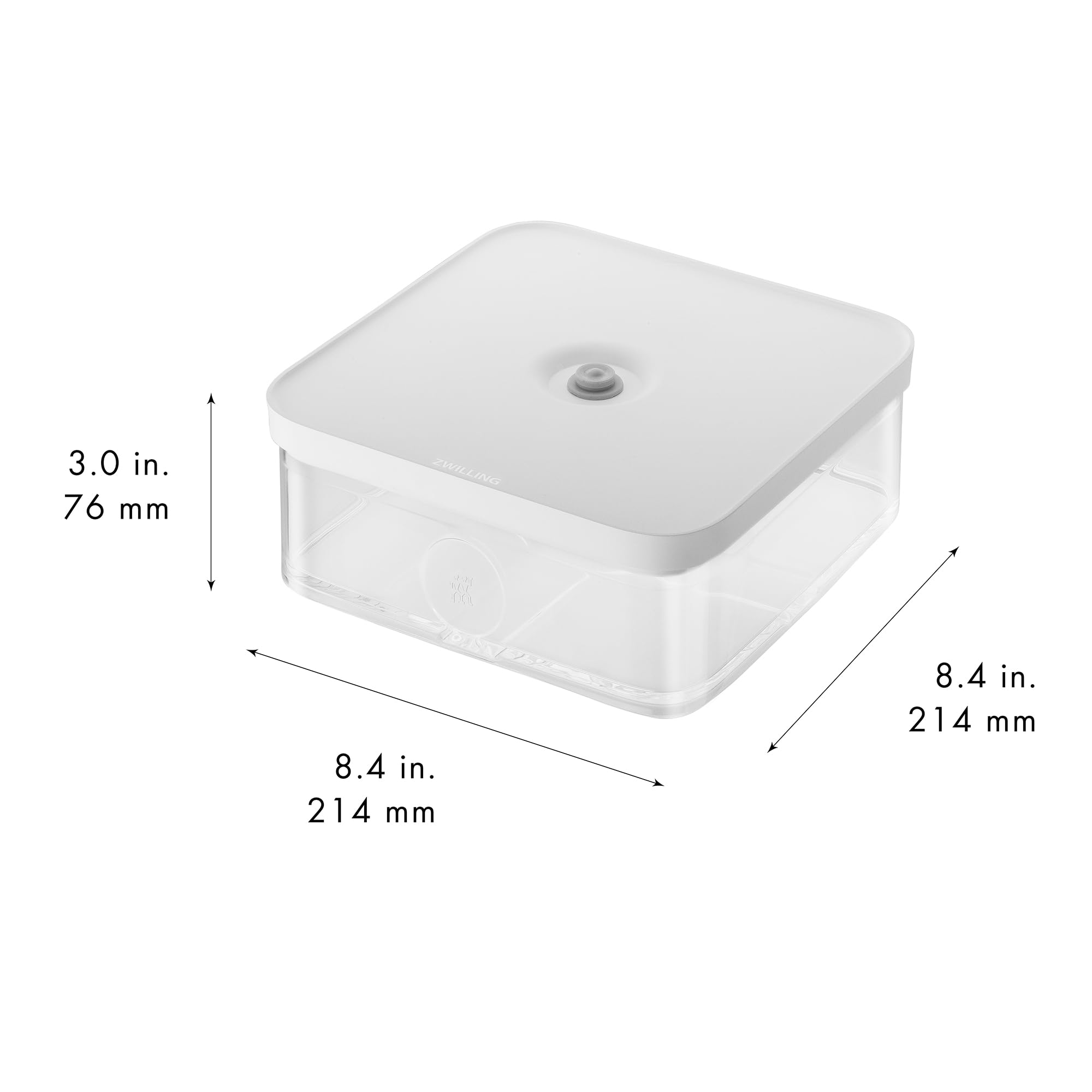 ZWILLING Fresh & Save Cube Box, Plastic, Airtight Dry Food Storage Container, 2-pc Large Cube Set, 1.7-qt