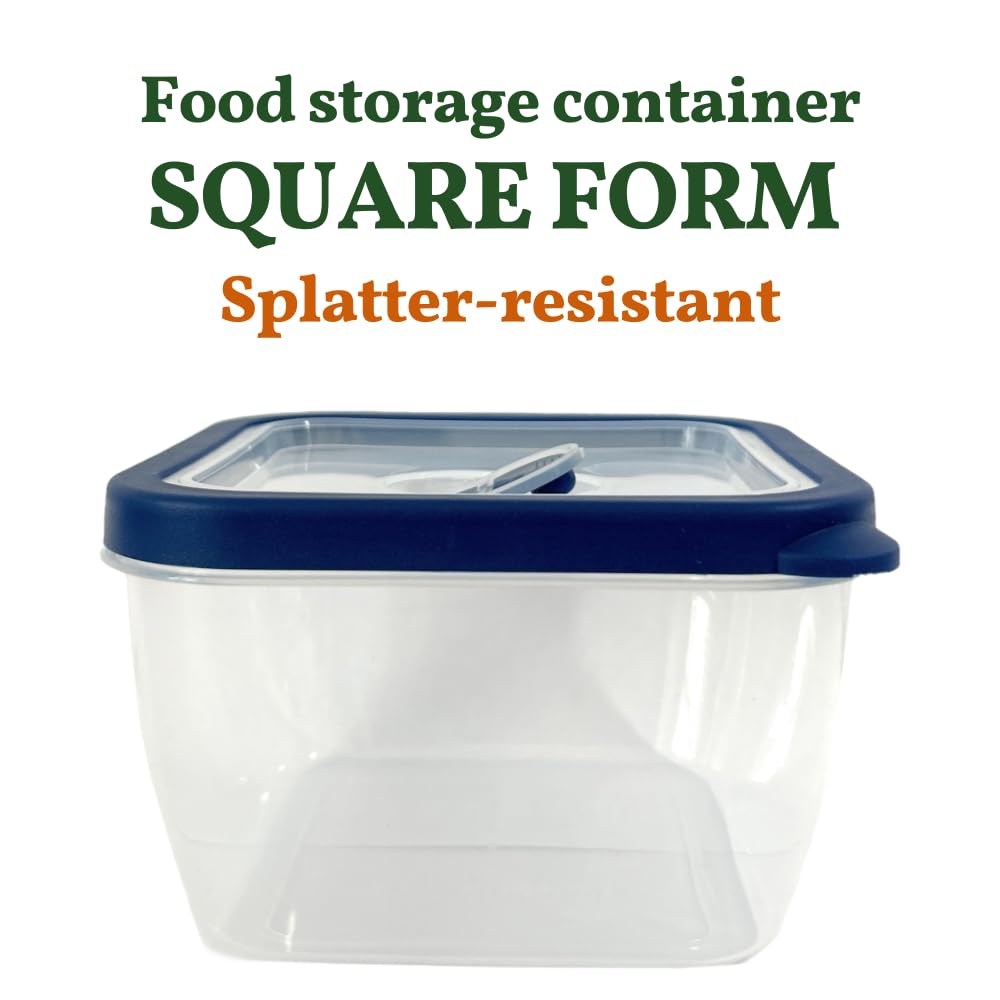 GODAGE 10-Piece Food Storage Containers with Vented Lids, Airtight and BPA Free, Stackable, Microwave, Freezer, and Dishwasher Safe (Blue)