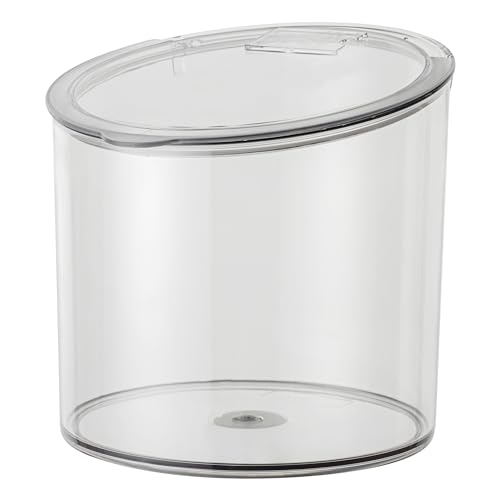 Restaurantware Met Lux 2.6 Gallon Food Storage Container, 1 Airtight Treat Box - With Scoop, Shatterproof, Clear Plastic Cereal Container With Hinged Lid, For Kitchen Or Pantry Organization
