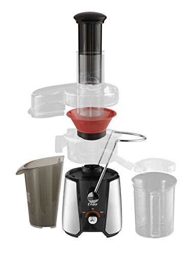 Oster JusSimple 2-Speed Easy Clean Juice Extractor with Extra-Wide Feed Chute, FPSTJE9010-000, 900W, Black/Silver