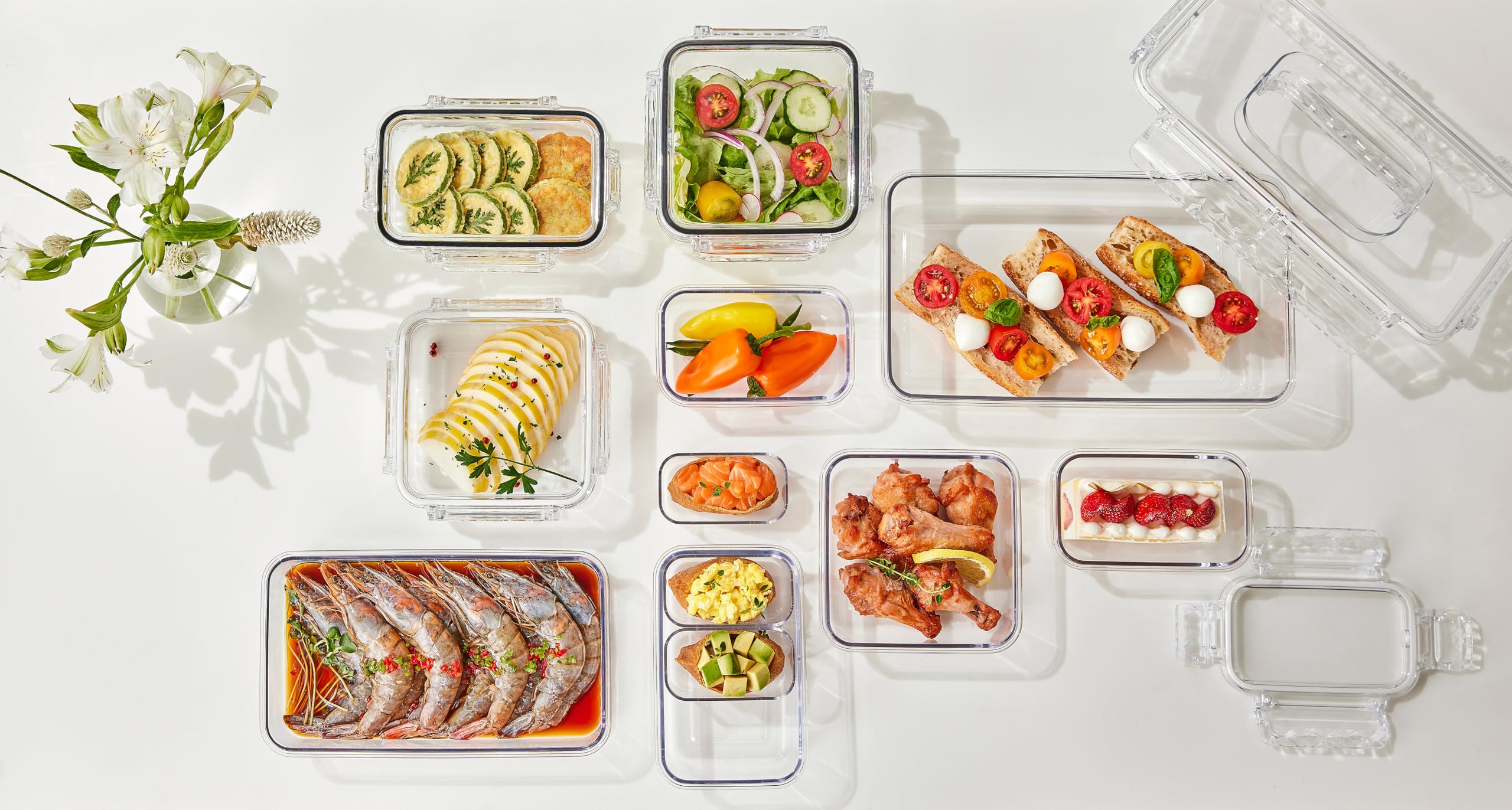 gotman Airtight Food Storage Container With Lid (45.6oz) BPA-Free | Meal Prep | Microwave, Freezer and Dishwasher Safe | Leak-Proof | Kitchen Fridge Organizer Boxes | lids airtight sealing