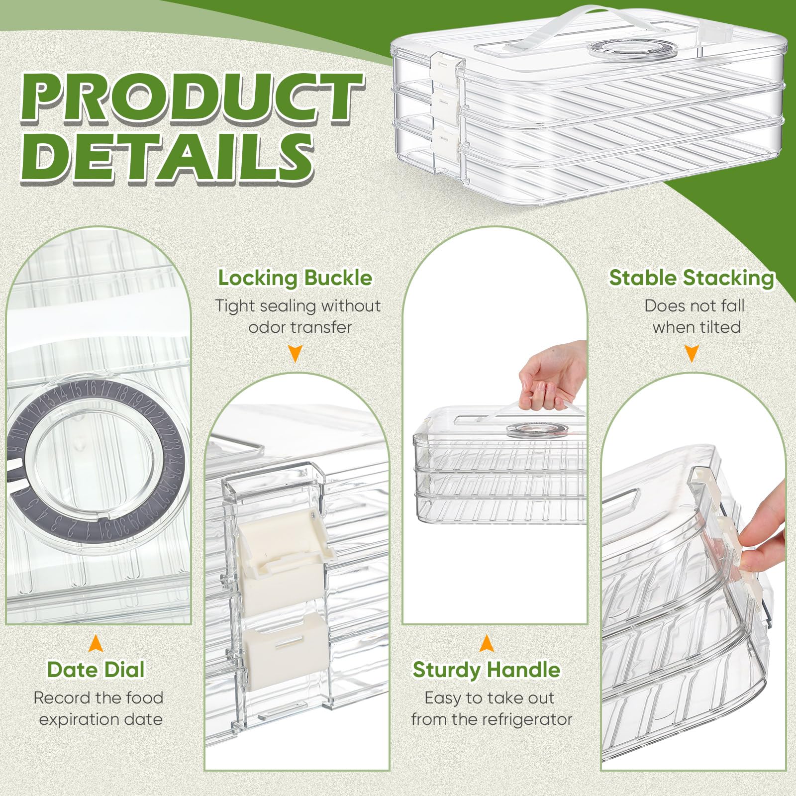 SiliFine Deli Meat Container for Fridge Organizer Food Storage Boxes with Lid Stackable Lunch Meat Container Airtight Deli Holder for Refrigerator Organizing Salami Cold Cut Turkey Bacon Pantry