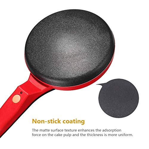 8" Electric Crepe Maker Nonstick Crepe Pan Portable Mini Household Pancake Machine with Batter Bowl & Egg Whisk for Crepes,Pancakes,Tortillas,Gifts for Women