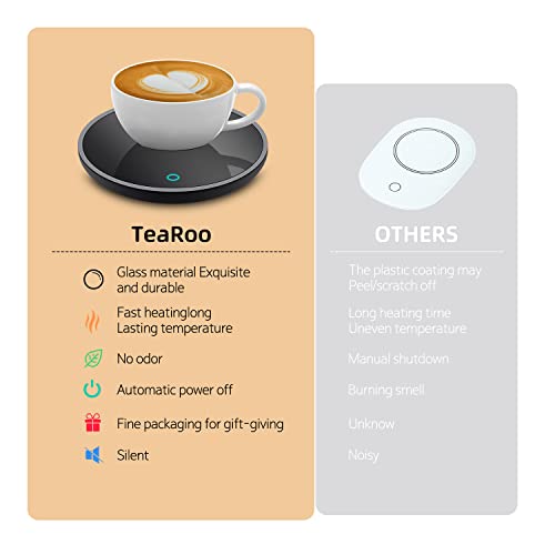 Coffee Mug Warmer, Smart Coffee Warmer for Office Desk, Cup Warmer with 2 Temperature Settings and Auto Shut Off, Electric Beverage Warmer for Coffee, Tea, Milk, Candle Warmer Plate