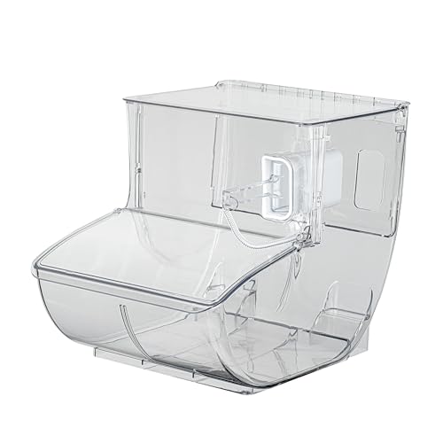 Restaurantware Met Lux 5.3 Gallon Food Storage Container, 1 Airtight Treat Box - With Scoop, Holds Up To 80 Cups, Clear Plastic Cereal Container With Lid, For Kitchen Or Pantry Organization