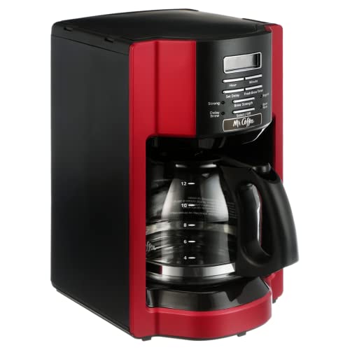 Falinlve Coffee Maker, 12-Cup Drip Coffee Maker, Auto Keep Warm Function, Smart Anti-Drip System, Coffee Pot Machine, Brew Strength Control, 900W Fast Brew Auto Shut Off (Red)
