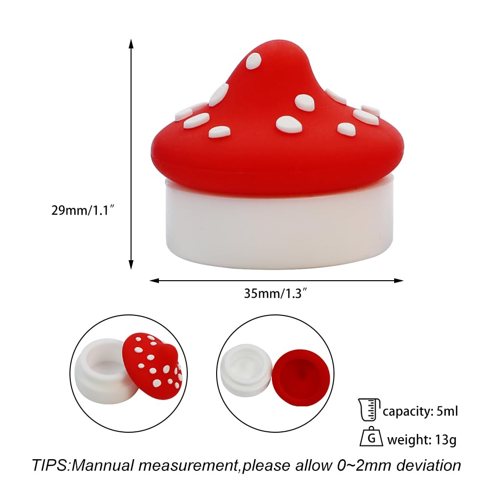 YHSWE Eco-friendly Silicone Wax Container 5ml. The Appearance is Small and Beautiful, and The Design is Compact. Suitable for Skin Care Containers, Beeswax, Eye Creams, Face Creams (6 pieces) Mix