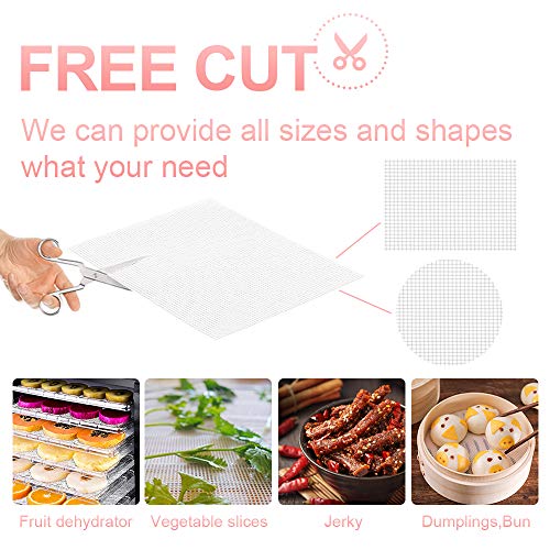 5 Pieces Non-stick Fruit Dehydrator Mats,Reusable Dhydrator Screens ,Dehydrator Sheets Fruit Dryer Mesh for Hamilton Beach 32100A (12.2"x9.45")