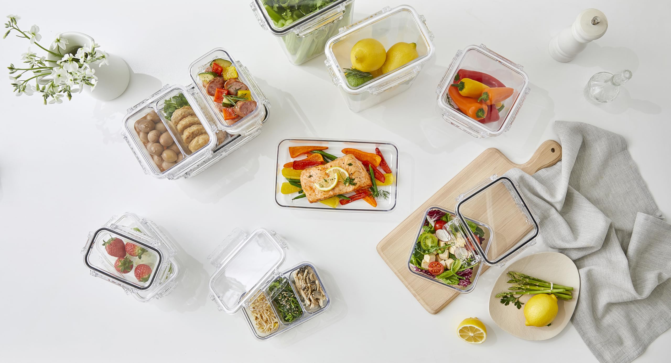 gotman Airtight Food Storage Container With Lid (21.6oz) Leak-Proof Lunch Box | BPA-Free | Meal Prep | Microwave, Freezer and Dishwasher Safe | Kitchen Fridge Organizer Boxes | Fresher Food