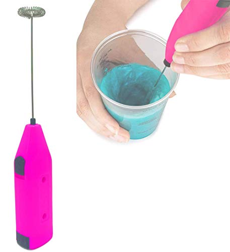 Electric Tumbler Resin Stirrer for Crafts Tumbler, USLINSKY Handheld Mixer Battery Operated Epoxy Mixing Stick Apply to Making DIY Epoxy Resin Glitter Tumbler Cups (Pink)