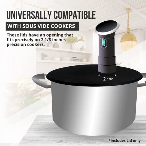 (1-Pack) TonGass Sous Vide Precision Cooker Silicone Lids - Fits Up to 10.5β Stock Pots - Compatible with Anova Culinary Sous Vide Precision Cookers - Prevent Water Evaporation and Retain Flavor