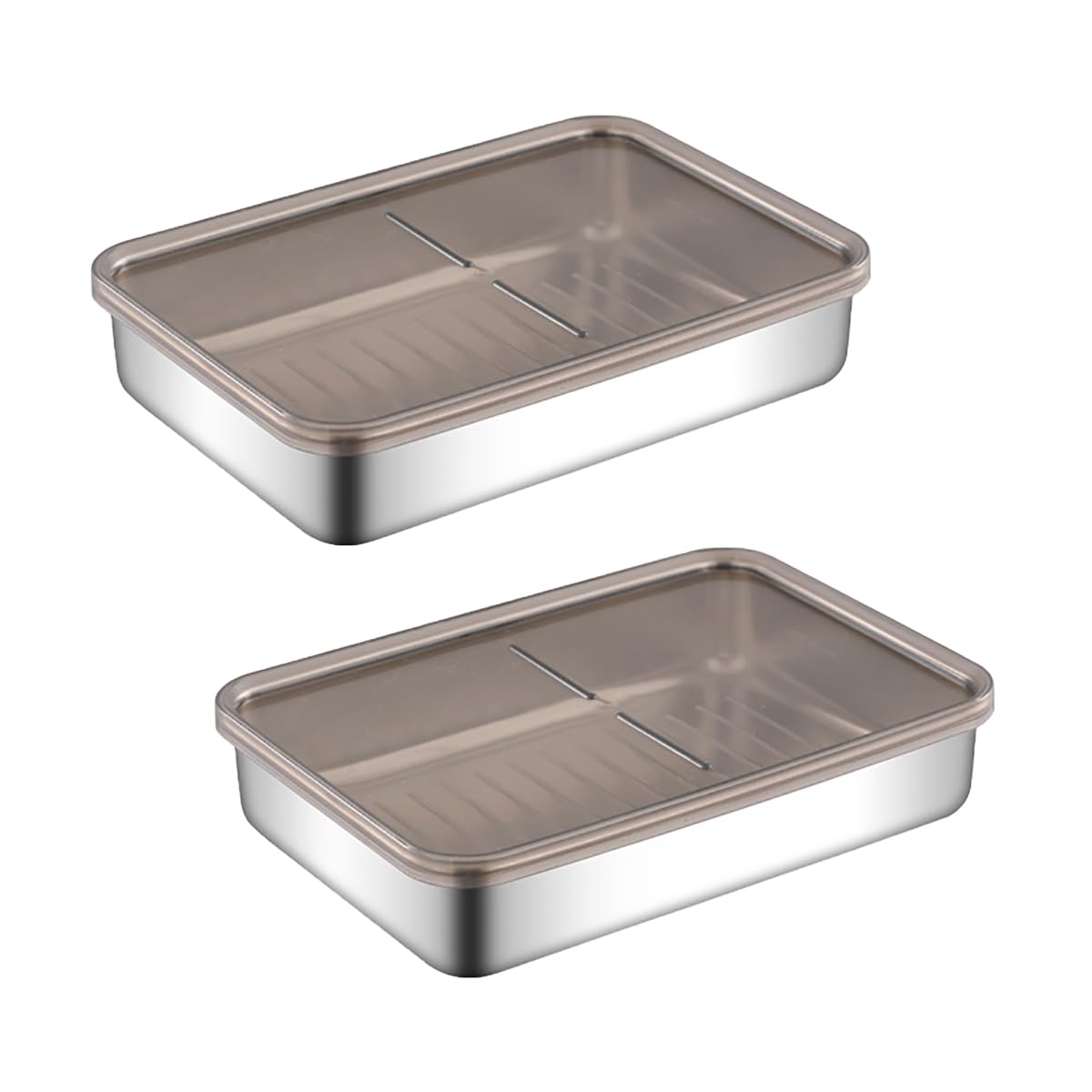 Alunsito 2 Pcs Deli Meat Container Bacon Container Long Deli Meat Storage Box with Airtight Lids Stackable Food Storage Containers for Refrigerator, Saving Lunch Ham, Spaghetti, Asparagus, Celery