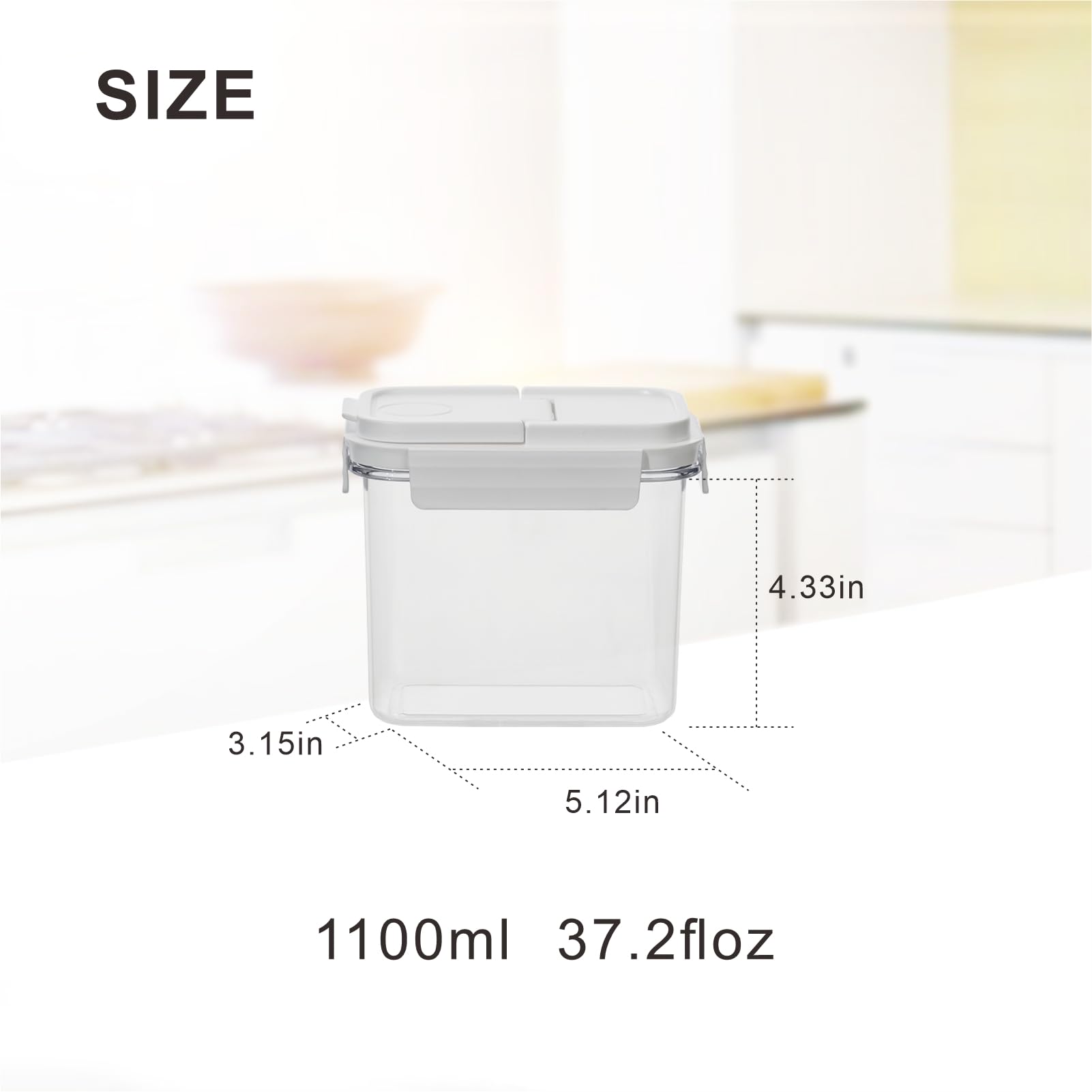 QCHOSWO Cereal Containers Storage BPA Free Dispenser Plastic Bin Food Storage Containers with Lids Multifunctional Airtight Storage Container Kitchen Organizers And Storage (FG-S-3SET)