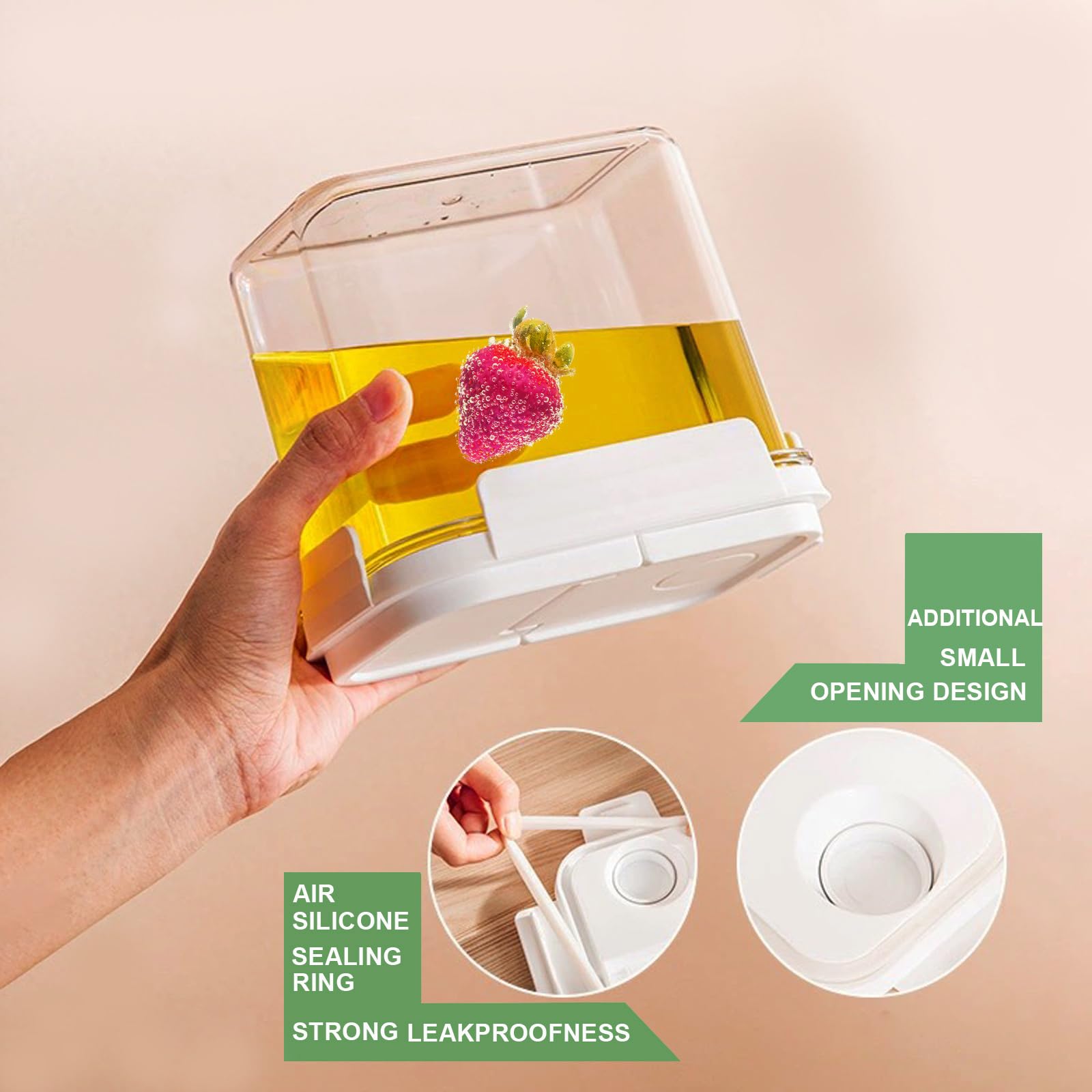 QCHOSWO Cereal Containers Storage BPA Free Dispenser Plastic Bin Food Storage Containers with Lids Multifunctional Airtight Storage Container Kitchen Organizers And Storage (FG-S-3SET)