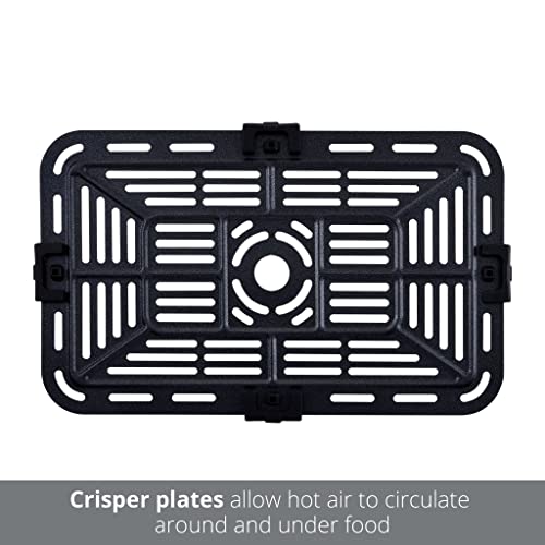 MasterPRO - Dual Air Fryer - 8.4 Quart Capacity with Two Frying Baskets - Two Non Stick Crisper Racks - Holds up to 7.5 Pounds of Food - 1700 Watts - 8 Pre-Programmed Settings