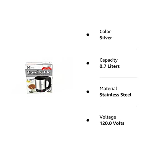 Narita International Electric Hot Pot Water Kettle 1000W Dual Voltage 120V/240V 0.5L (NTK-005) Home Supply Maintenance Store