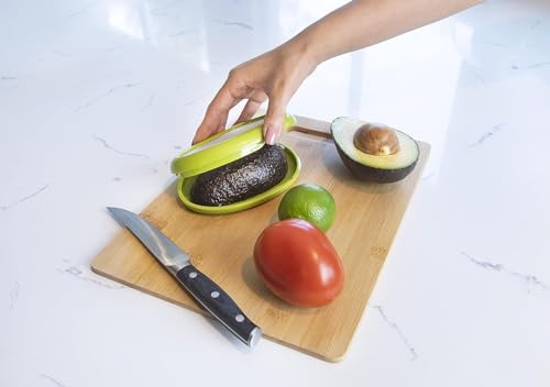 Avocado Pod, Flexible Bpa-Free Silicone, Keeps Avocado Fresh, Reusable Food Storage Bag, Fresh Stretch Pod -Size Stretch Design, Dishwasher Safe, Green, [Pack Of 3]