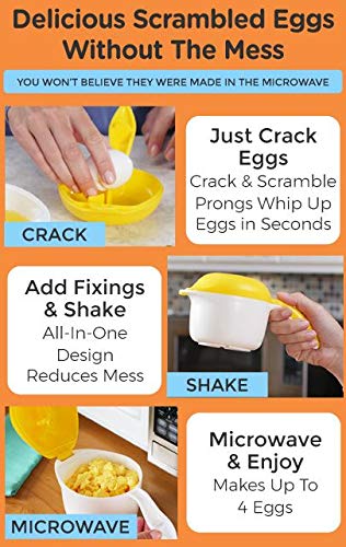 Microwave Scrambled Egg & Omelette Cooker, Fast, Delicious Microwaveable Eggs- As Seen On TV