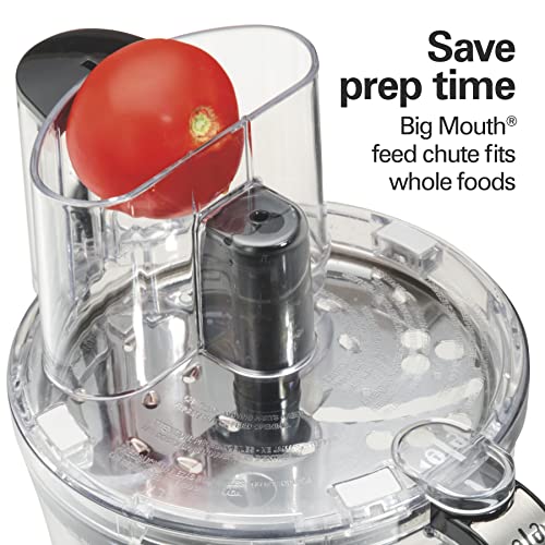 Hamilton Beach Big Mouth Duo Plus 12 Cup Food Processor & Vegetable Chopper with Additional Mini 4 Cup Bowl, Black (70580)