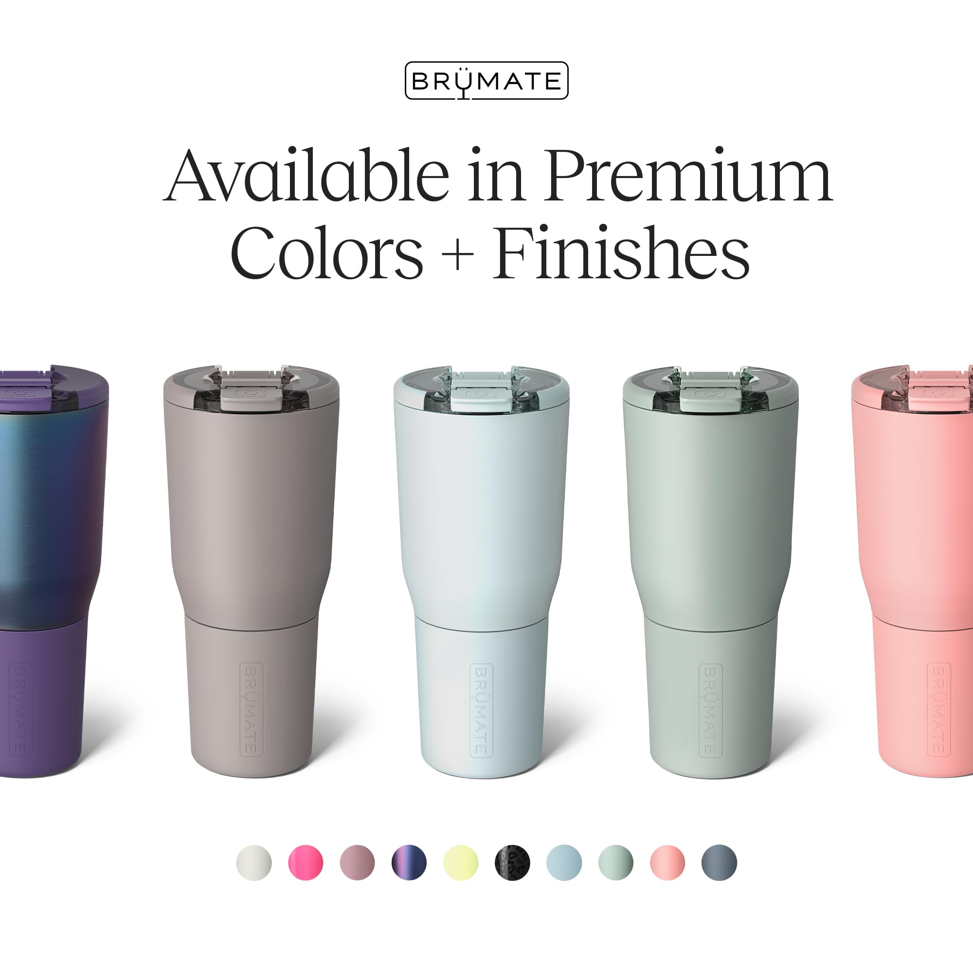 BrüMate Nav 35oz 100% Leak Proof Insulated Travel Tumbler with Magnetic BevLock™ Lid - Double Wall Cup-Holder Friendly Stainless Steel Mug (Dark Aura)