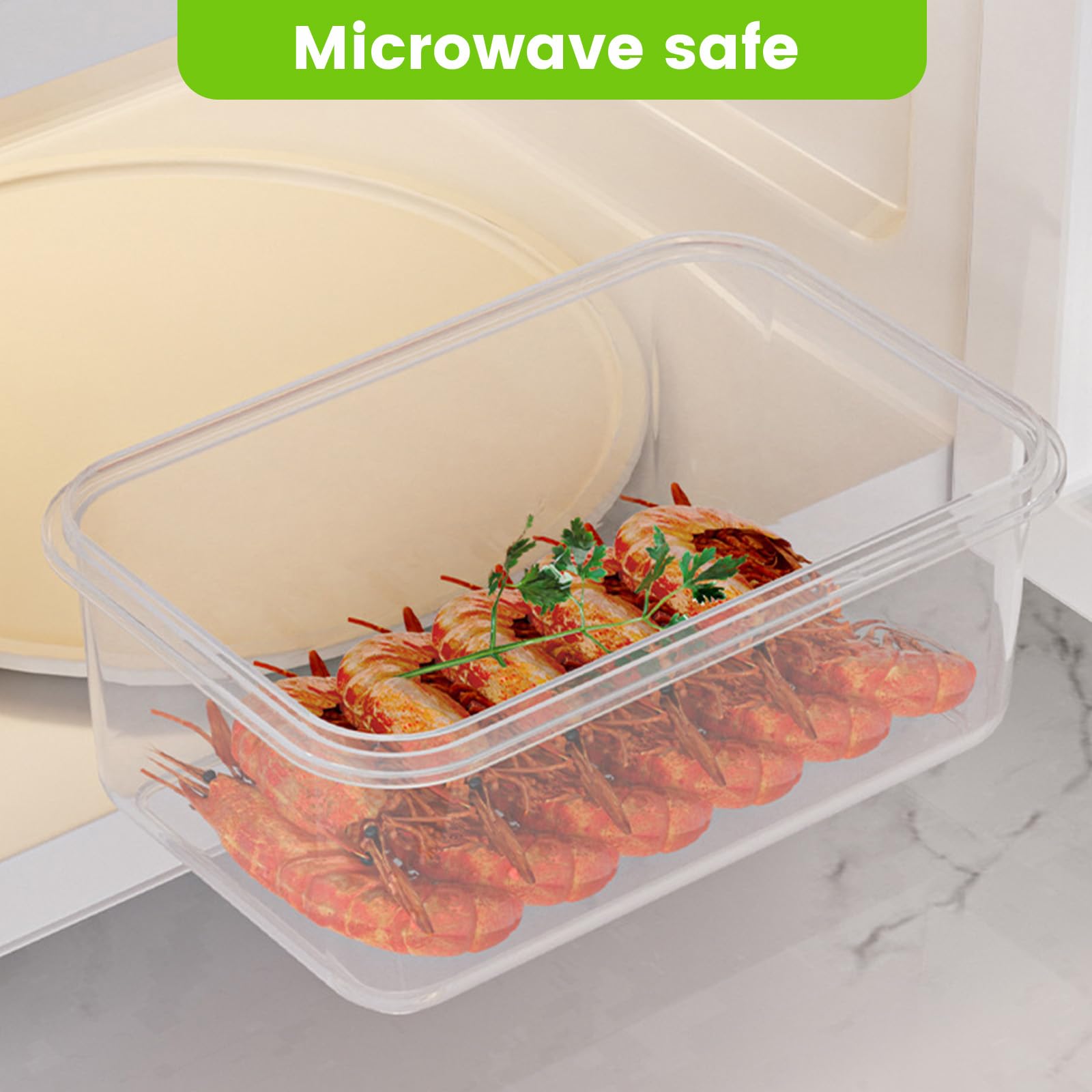 CINPIUK Fresh Contanier 5 Pack Food Containers Fruit Vegetable Produce Storage Saver Containers with Lid & Colander Kitchen Refrigerator Organizers Bins for Salad Berry Meat