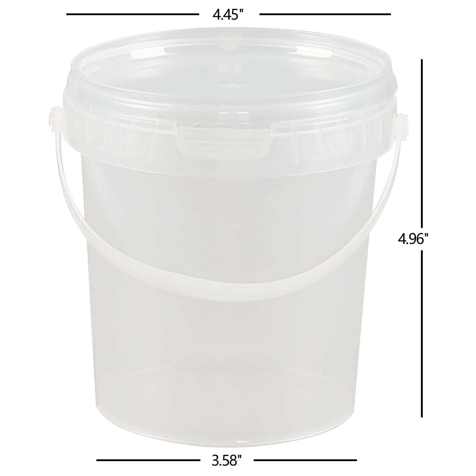 Innouse 10 Packs Clear Plastic Food Storage Containers, 0.8 L Round Ice Cream Bucket with Lid