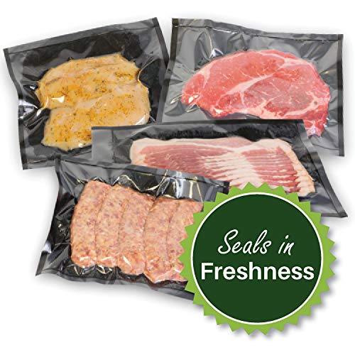 FoodVacBags 11X50 Black Back and Clear Front Vacuum Seal Rolls, Great for Display